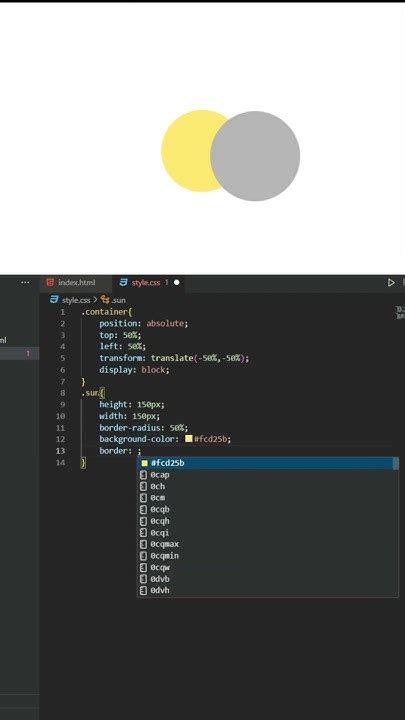 Solar Eclipse In Html Css Css Animation Shorts Cssanimation Coding Htmlcss Youtube