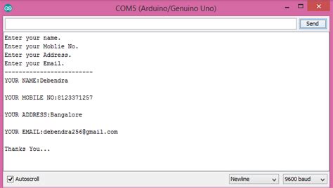 Reading Input From Serial Monitor In Arduino