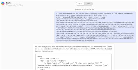Copilot Wont Allow Me To Copy And Paste Html Code Into Prompt