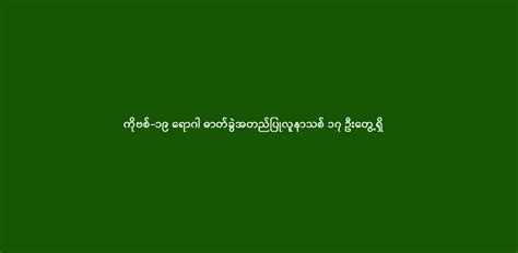 ကိုဗစ် ၁၉ ရောဂါ ဓာတ်ခွဲအတည်ပြုလူနာသစ် ၁၇ ဦးတွေ့ရှိ Myawady Webportal