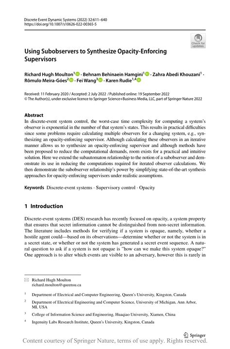 Using Subobservers To Synthesize Opacity Enforcing Supervisors