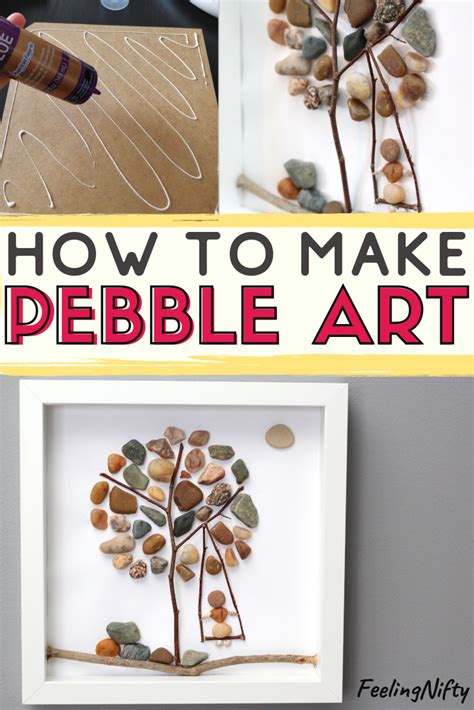 Pebble Art Create A Super Easy Diy Pebble Art Tree Easy Artcraft