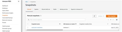 Amazon Rds Restoring From A Db Snapshot Geeksforgeeks
