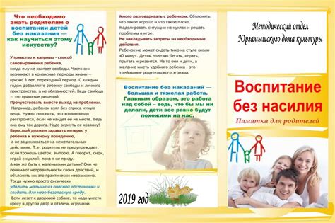 Памятка Воспитание без насилия Юргамышский дом культуры