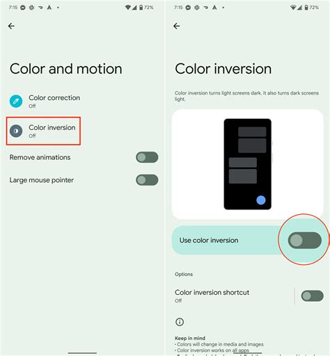 how to invert colors on android technipages