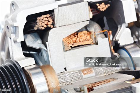 Generator Motor Listrik Di Bagian Jangkar Berliku Induksi Stator Foto