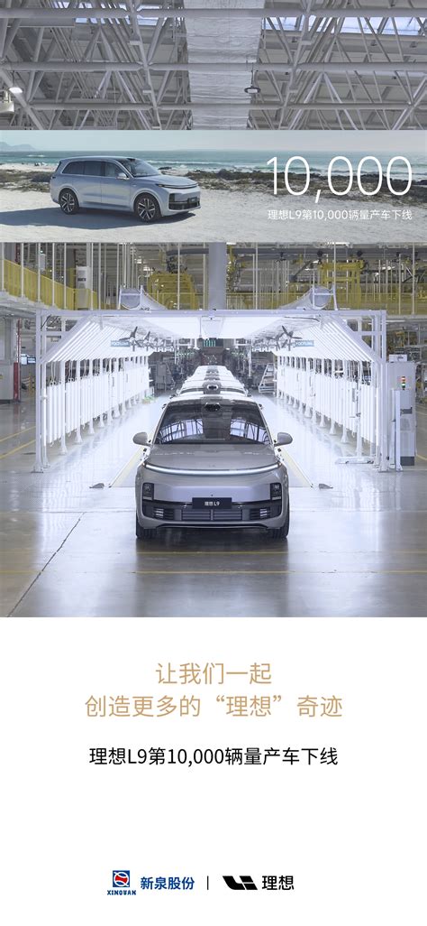 新泉股份热烈祝贺理想l9第10000辆量产车下线 新泉股份