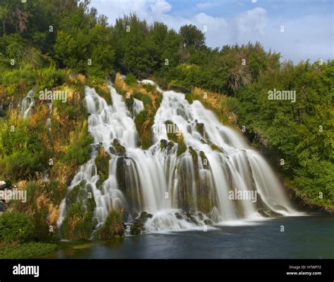 Waterfall Niagara Springs Thousand Springs State Park Idaho Stock