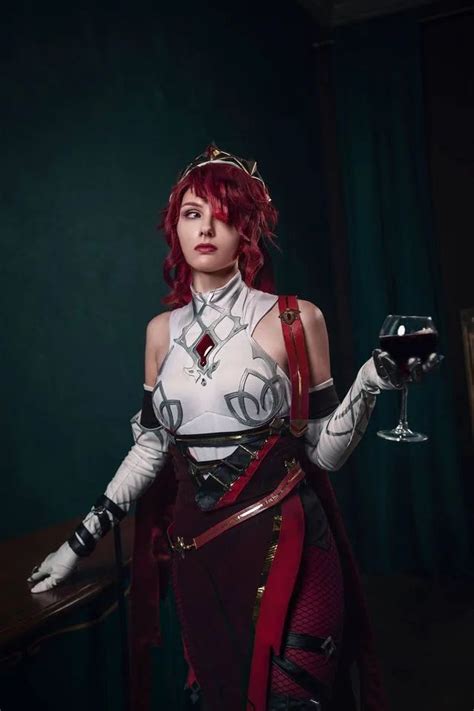 Rosaria From Genshin Impact Costume Cosplay Corset With Skirt