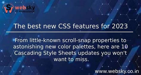 Sanjay Kumar On Linkedin The Best New Css Features For 2023