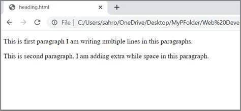 Paragraphs In Html