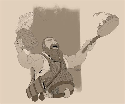 [oc][art] Dwarf Cook Commission R Dnd