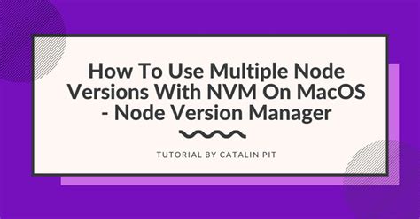 How To Use Multiple Node Versions With Nvm On Macos Node Version Manager Rnode