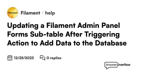 Updating A Filament Admin Panel Forms Sub Table After Triggering Action