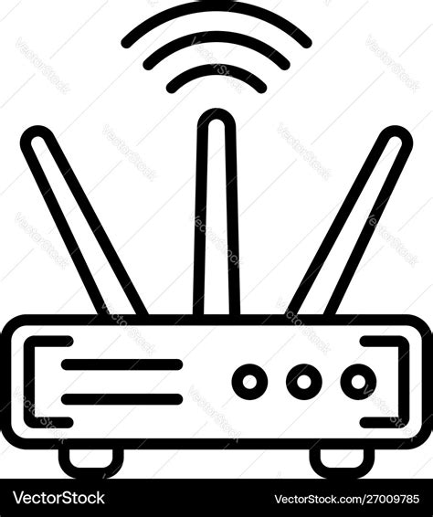 Wifi Router Icon Outline Style Royalty Free Vector Image