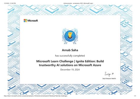 Microsoft Learn Challenge Ignite Edition Build Trustworthy Ai