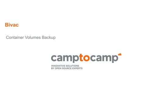 Bivac Container Volumes Backup Ppt