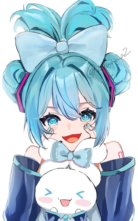 Hatsune Miku Cinnamoroll And Cinnamiku Vocaloid And More Drawn By Funma Danbooru