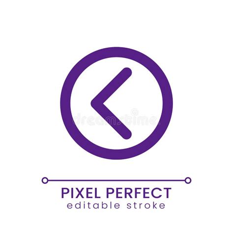 Left Direction Arrow Pixel Perfect Rgb Color Ui Icon Stock Vector Illustration Of Left