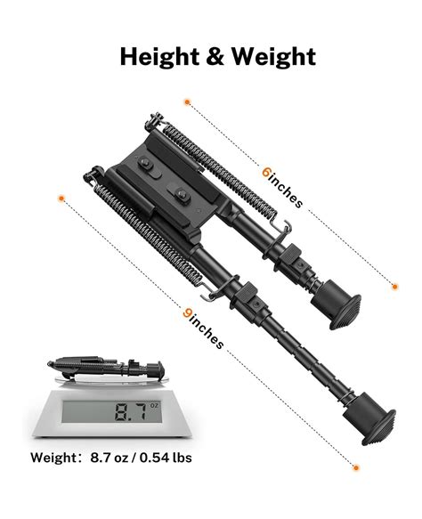 Cvlife Bipod Compatible With Mlok Bipod 6 9 Inch Rifle Bipods For Hunt