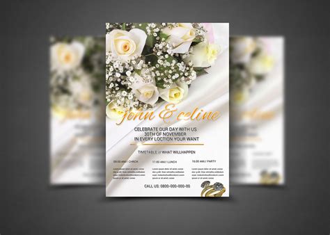 Wedding Flyer Template ~ Flyer Templates ~ Creative Market