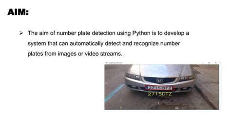 Number Plate Detectionpptx Technology And Computing