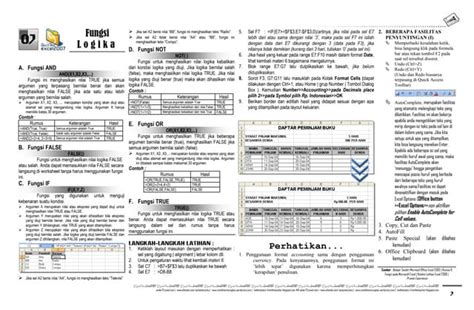 Fungsi Logika Di Excel 1 Pdf