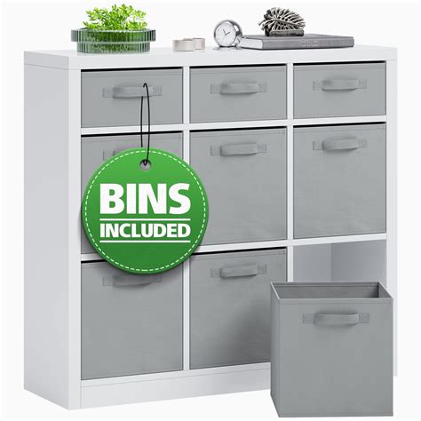 9 Cube Storage Organizer Set Includes Nine Fabric
