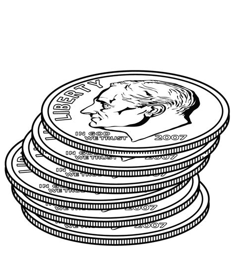 Penny Clip Art Black And White Penny Clip Art Black And White