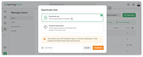 How To Deactivate A User