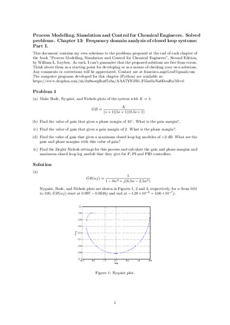 Pdf Process Modelling Simulation And Control For Chemical Engineers