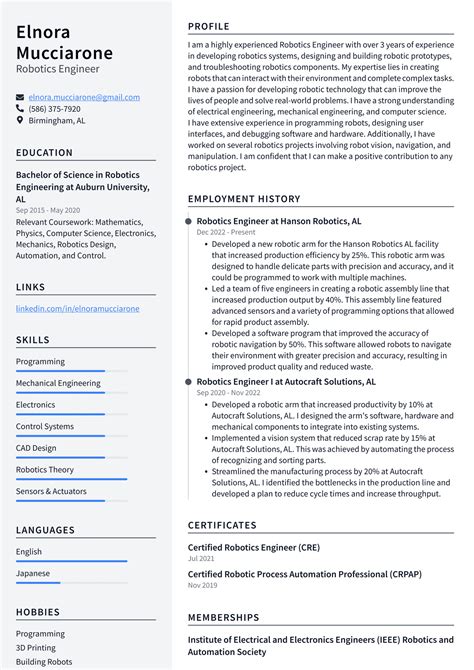Meta Robotics Engineer Resume Examples ResumeCat