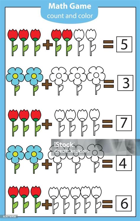 어린이 위한 수학 교육 게임입니다 방정식 계산 또한 워크시트입니다 2 3 살에 대한 스톡 벡터 아트 및 기타 이미지 2 3 살 4 5세 6 7 살 Istock