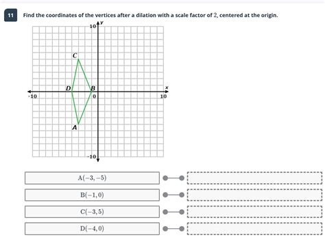 11 Find The Coordinates Of The Vertices After A Dilation With A Scale Fac