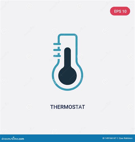 Two Color Thermostat Vector Icon From Smart House Concept Isolated