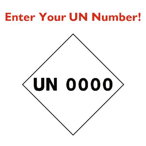 Custom Un Number Sticker Safety Uk