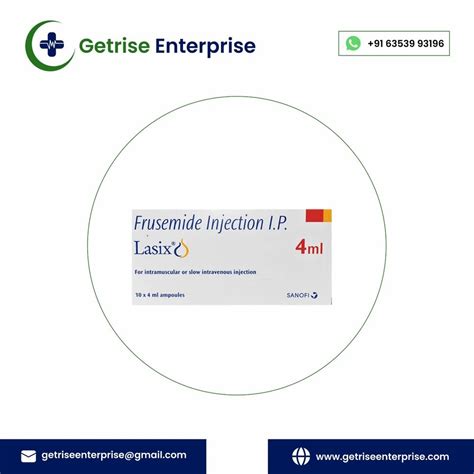 Furosemide Injection Lasix 10mg Injection At ₹ 600 Box Furosemide Injections In Surat Id