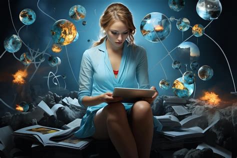 Premium Ai Image Visual Contents Concept Social Networking Service Communication Network