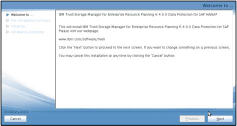 Tivoli Data Protection Tdp Sap Hana Installation Steps And