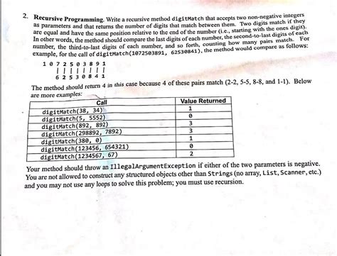 Solved 2 Recursive Programming Write A Recursive Method