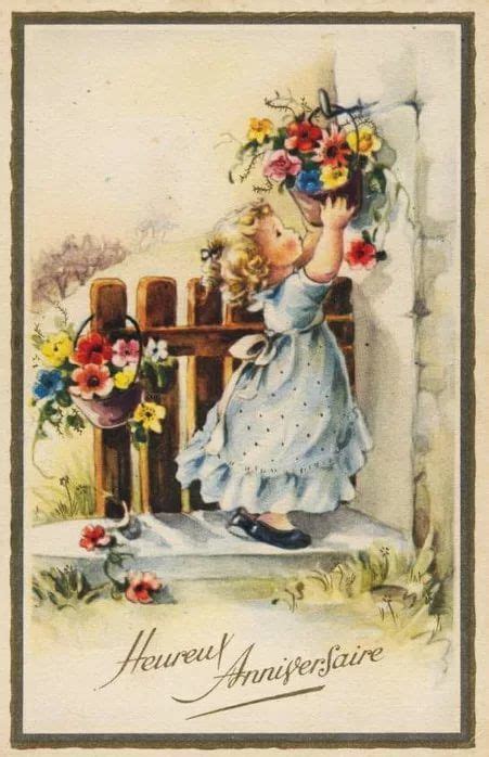 открытки винтажные с днем рождения 19 тыс изображений найдено в Яндекс Картинках