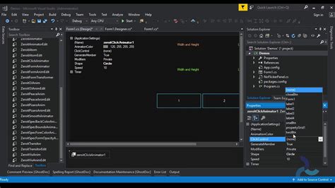 C Ui Animation Editor Zeroit Dev Winforms Click Transition Control