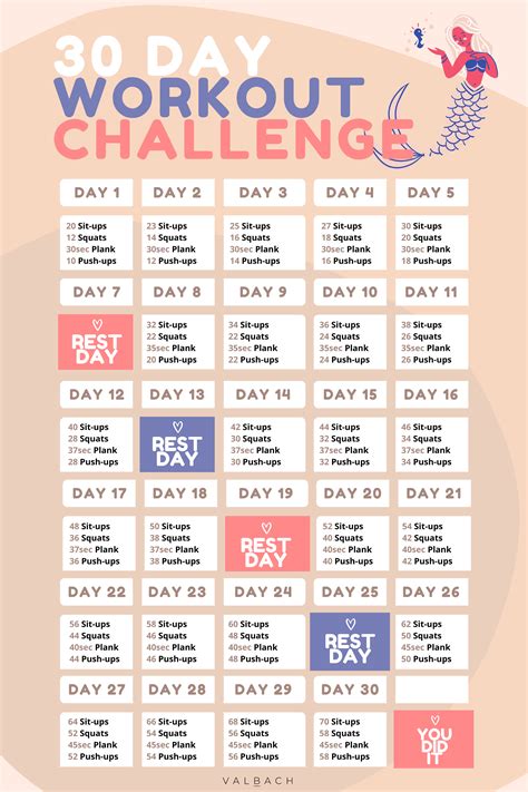 Free 30 Day Workout Challenge For Beginners