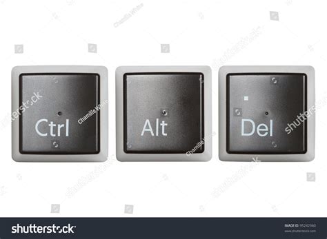 Ctrl Alt Del Keyboard Keys Top Stock Photo 95242360 Shutterstock