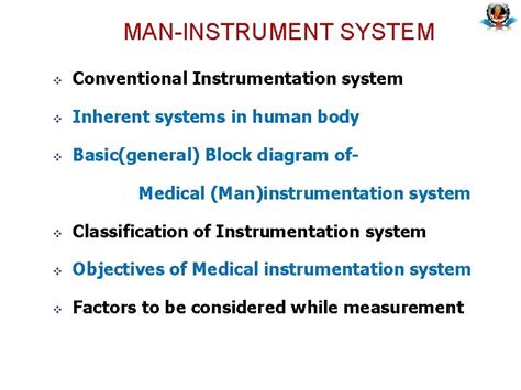 Maninstrument System V Conventional Instrumentation System V Inherent