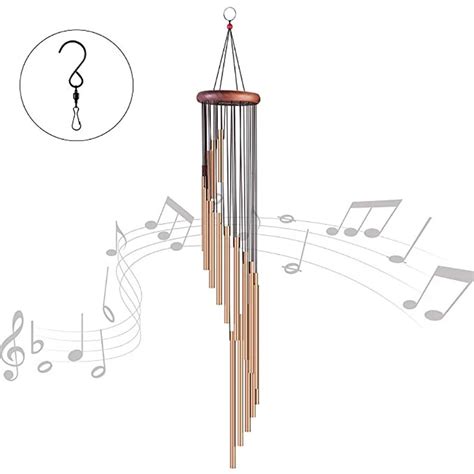 Китайские колокольчики для улицы Большие колокольчики с 18 трубы из алюминиевого сплава для