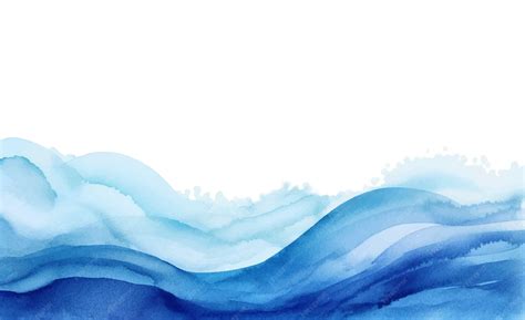 Abstract Blue Watercolor Waves Background Watercolor Texture Vector