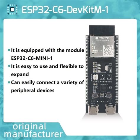 Conselho De Desenvolvimento Zigbee Thread Esp32 C6 Devkitm 1 Wi Fi6