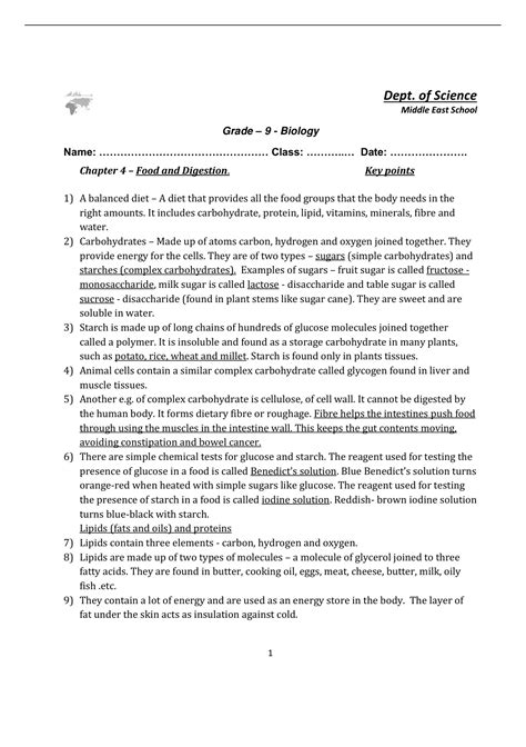 Summary Food And Digestion Igcse Study Notes Biology Stuvia Us