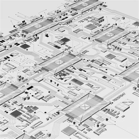 회로 기판 설계 3d 모델 99 Ma Fbx Obj Free3d